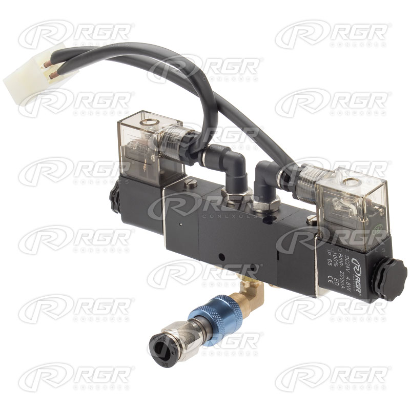 VÁLVULA 5/2 VIAS DUPLO SOLENÓIDE - RGR Pneumáticos